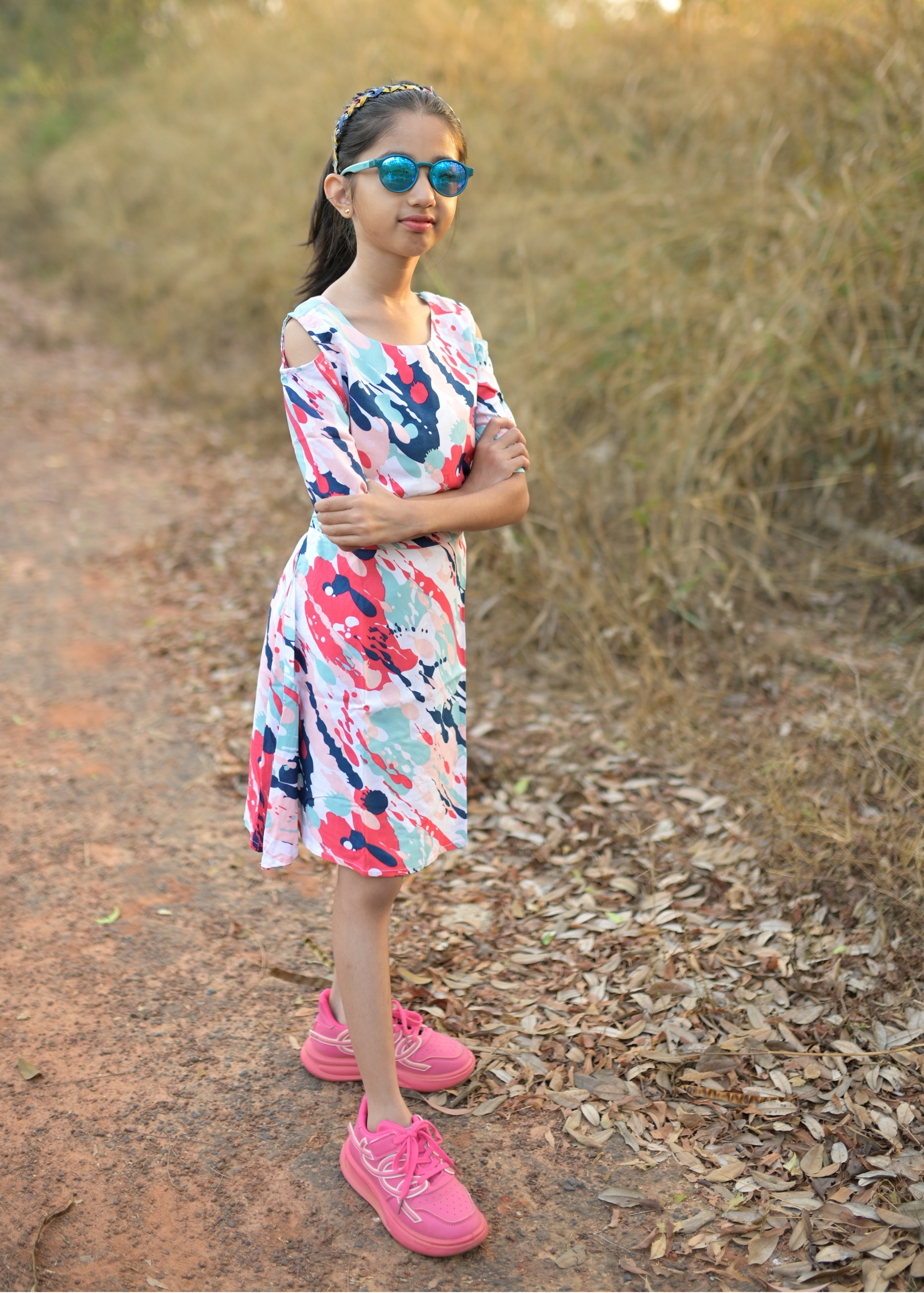Tusok Girls Floral Beach Tropical Frock