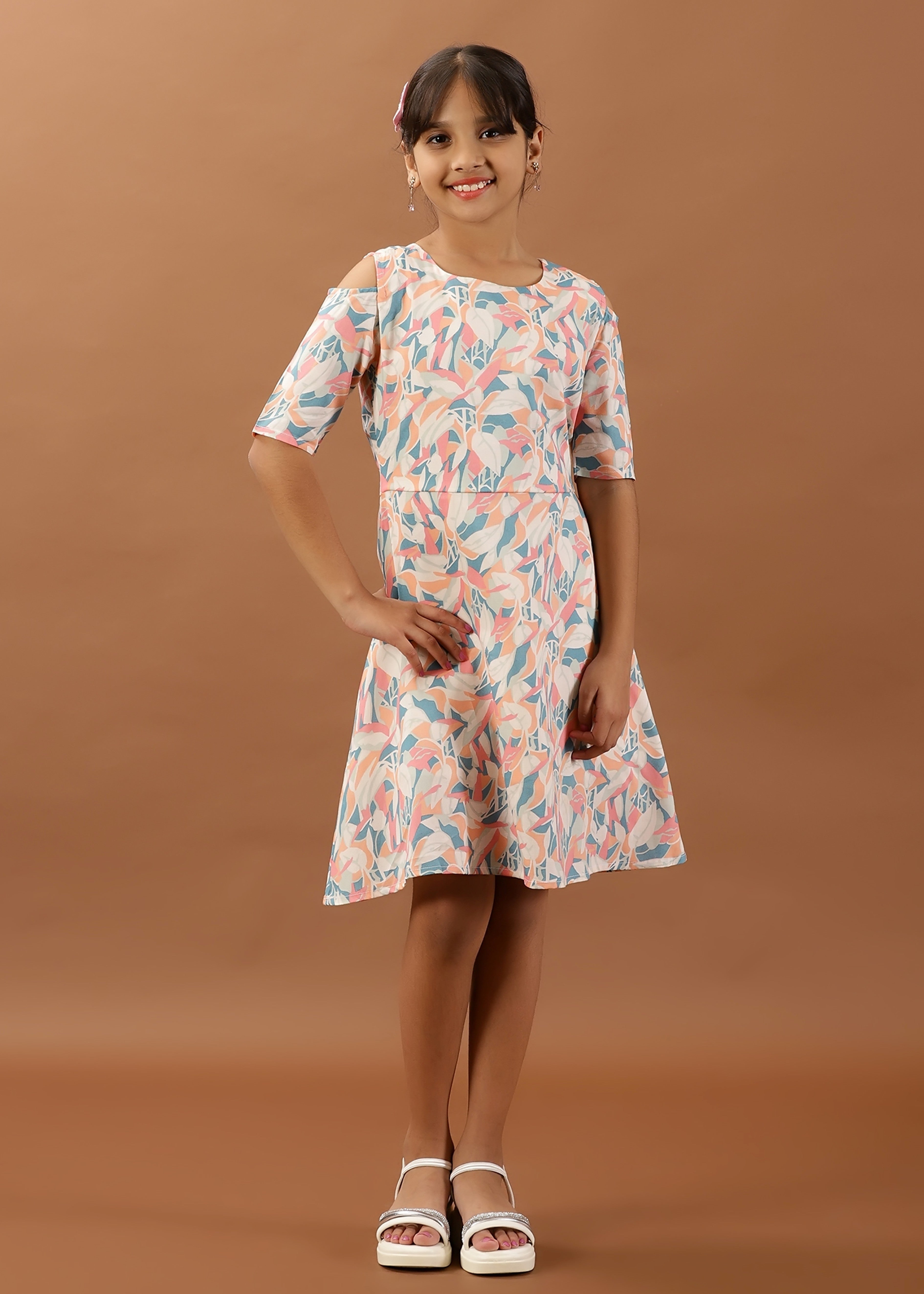 Tusok Girls Floral Beach Tropical Frock