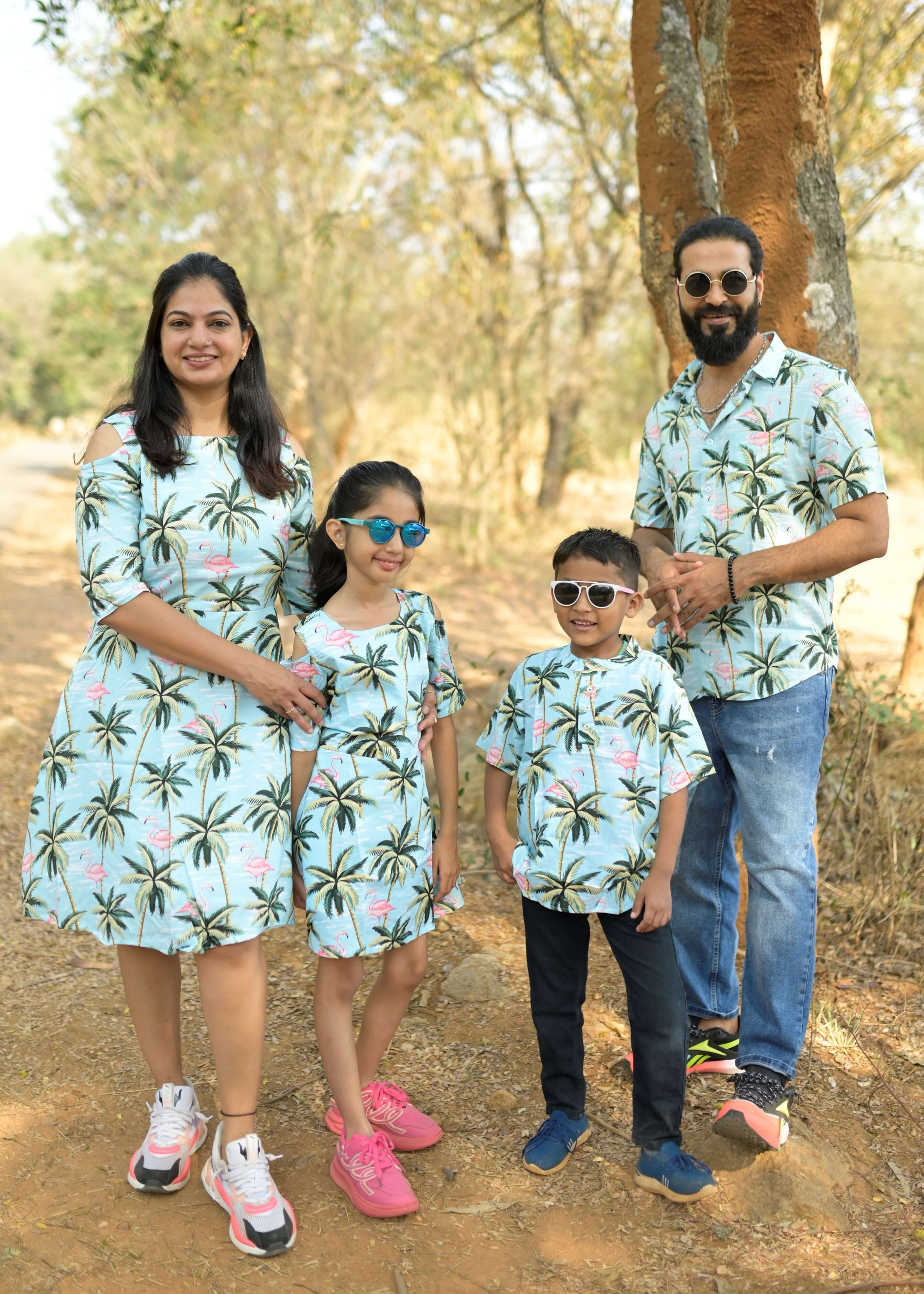 Rayon Family Matching Combo Dress